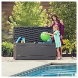 Kissenbox Lifetime "Gartenbox XXL", grau (carbon, grau), B:153cm H:66cm T:61cm, Kunststoff, Aufbewahrungsboxen, 495 Liter