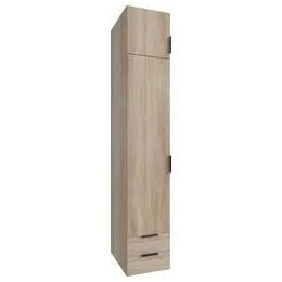 Kleiderschrank wimex "Modena", braun (natur), B:40cm H:225cm T:54cm, Holzwerkstoff, Schr&auml;nke, Kleiderschrank, Dreht&uuml;ren-Schrankprogramm