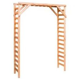 Rosenbogen Promadino "Pergola", braun (honigbraun), B:137cm H:198cm T:50cm, Holzwerkstoff, Rankhilfen, BxTxH: 137x50x198 cm
