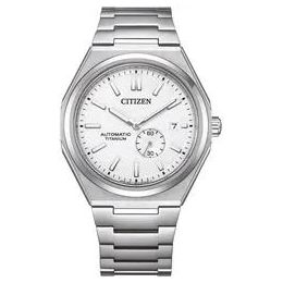 Automatikuhr Citizen, silber (titansilberfarben, silberfarben), Armbanduhren, Damen, Automatikuhr, Armbanduhr, Herrenuhr, Damenuhr, Titan, Saphirglas, bis 10bar wasserd.