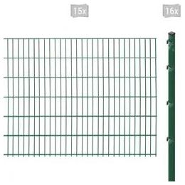 Doppelstabmattenzaun Arvotec "ESSENTIAL 123 zum Einbetonieren", gr&uuml;n (dunkelgr&uuml;n), H:123cm, Kunststoff, Stahl, Zaunelemente, Zaunh&ouml;he 123 cm, Zaunl&auml;nge 2 - 60 m