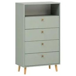 Kommode Schildmeyer "Bjarne, Breite 60 cm", gr&uuml;n (pistazie), B:60,2cm H:104,4cm T:33cm, FSC-zertifizierter Holzwerkstoff, Sideboards, Kommode, 4 Schubladen, Griffe und M&ouml;belf&uuml;&szlig;e aus Massivholz