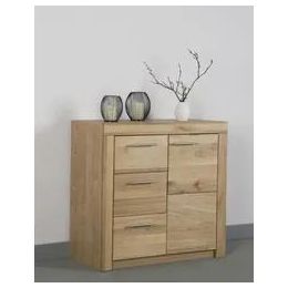 Kommode VOGL M&Ouml;BELFABRIK "Toronto", wildeichefarben, wildeiche massiv, B:91cm H:87cm T:42cm, Holzwerkstoff, Massivholz, Sideboards, Kommode, Breite 91 cm