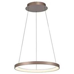 Paul Neuhaus Pendelleuchte "HOOP", braun (coffee), 1, &Oslash; 57cm H: 40cm, 1 Stk., Leuchten, LED, dimmbar, Simply Dim, Memory, nach Trennung vom Netz, Comfort Lift, Pendelleuchte