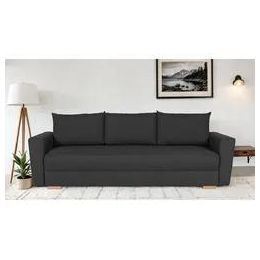3-Sitzer Home Affaire "MAGHERA 230 cm - OTTO. Verl&auml;ssliche Qualit&auml;t.", grau (anthrazit), B:230cm H:79cm T:92,5cm, 100% Polyester, Sofas, Schlafsofa, Bettkasten, pflegeleicht
