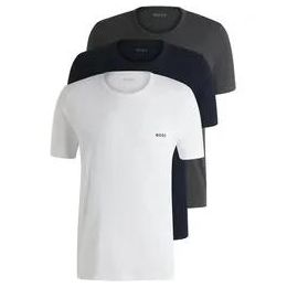 T-Shirt BOSS "Rundhals BOSS ONE", Herren, Gr. M (50), bunt (open_miscellaneous961), Jersey, Obermaterial: 100% Baumwolle, bestickt, unifarben, Basic, Rundhals, eingesetzt normaler Saum, Shirts T-Shirt, mit dezentem BOSS Logo-Print