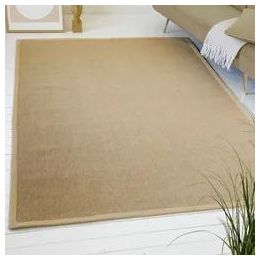 Teppich OTTO HOME "Liora, Juteteppich, auch als L&auml;ufer erh&auml;ltlich", braun, B:110cm H:5mm L:170cm, Jute, Teppiche, Teppich, Flachgewebe, 100% Natur Jute, eingefasst, Wohnzimmer, Schlafzimmer