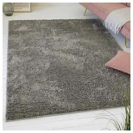 Hochflor-Teppich OTTO HOME "Nickolas, auch als L&auml;ufer erh&auml;ltlich", grau, B:160cm H:30mm L:225cm, Polypropylen, Teppiche, Langflor, Shaggy, weicher Hochflor, uni farben, mit Glanz, Wohnzimmer