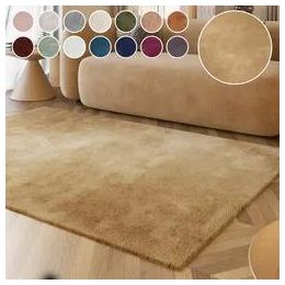 Hochflor-Teppich Esprit "Alice ESP-4377, Kunstfell", beige, B:80cm H:25mm L:150cm, Kunstfaser, Teppiche, Kaninchenfell-Haptik, besonders weich und dicht, f&uuml;r alle R&auml;ume