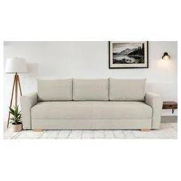 3-Sitzer Home Affaire "MAGHERA 230 cm - OTTO. Verl&auml;ssliche Qualit&auml;t.", beige (creme), B:230cm H:79cm T:92,5cm, 100% Polyester, Sofas, Schlafsofa, Bettkasten, pflegeleicht