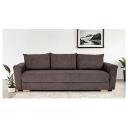 3-Sitzer Home Affaire "MAGHERA 230 cm - OTTO. Verl&auml;ssliche Qualit&auml;t.", braun, B:230cm H:79cm T:92,5cm, 100% Polyester, Sofas, Schlafsofa, Bettkasten, pflegeleicht