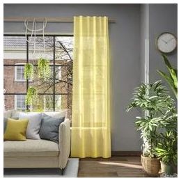 Neutex for you! Vorhang NEUTEX FOR YOU "Libre-ECO", gelb, B:142cm H:270cm, Jacquard, Polyester, Gardinen, nach Ma&szlig;