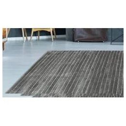Teppich Kayoom "Prime 110", grau (silber, multi), B:120cm H:15mm L:170cm, Viskose, Teppiche, Teppich, Handgefertigtes Unikat, sehr weiche Haptik, pflegeleicht