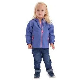 Funktionsjacke "FIOS 10 MNS JCKT", M&auml;dchen, Gr. 110/116, blau (indigo), Obermaterial: 100% Polyester;Futter: 100% Polyester, FIRST INSTINCT BY Killtec, Jacken Funktionsjacke, Wasser- und winddicht, &Auml;rmel mit Grow-Up Funktion, Kinnschutz
