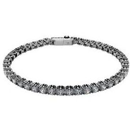 Armkette Swarovski "Schmuck Geschenk Matrix Armband" Gr. L, grau (dunkelgrau, hellgrau, hellgrau), Armb&auml;nder, Damen, L, Metall, Armkette, mit Swarovski Kristall