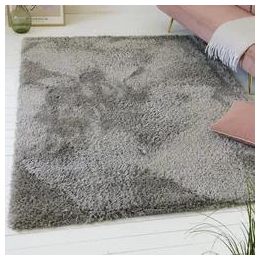 Hochflor-Teppich OTTO HOME "Josetta, auch als L&auml;ufer erh&auml;ltlich", grau, B:200cm H:50mm L:290cm, Polyester, Teppiche, Langflor, Shaggy, dichter weicher Hochflor, uni farben, Wohnzimmer