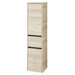 Midischrank SAPHIR "Quickset 393", beige (polar pinie quer nachbildung), B:35cm H:145,6cm T:33cm, Schr&auml;nke, Midischrank
