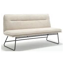 Bank Home Affaire, beige (natur, schwarz), B:180cm H:89cm T:69cm, Metall, Stoff, Sitzb&auml;nke