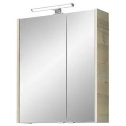 Spiegelschrank SAPHIR "Quickset 393", beige (polar pinie quer nachbildung), B:60cm H:70cm T:20,5cm, Holzwerkstoff, Schr&auml;nke, Spiegelschrank