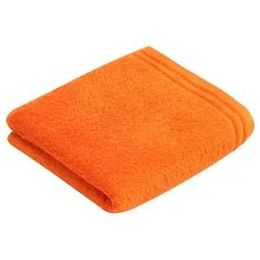 Badetuch Vossen "Calypso Feeling", orange, B:60cm L:110cm, Walkfrottee, Obermaterial: 100% Baumwolle, Handt&uuml;cher, Badetuch, mit schmaler Bord&uuml;re, aus 100% hochwerter Baumwolle, Vegan, einfarbig
