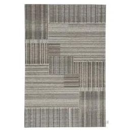 Teppich Tom Tailor HOME "Stripy Pat", beige, B:190cm H:5mm L:290cm, Baumwolle, Kunstfaser, Teppiche, Teppich, Flachgewebe, modernes Patchworkdesign, gestreift, Chenille, Wohnzimmer