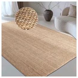 Teppich OTTO HOME "Avot Juteteppich", natur gold, B:190cm H:10mm L:280cm, Jute, Teppiche, Teppich, 100% Jutefaser, L&auml;ufer, Esszimmer, Wohnzimmer, Skandi