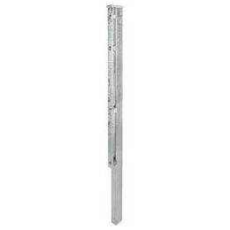 GAH Alberts Zaunpfosten ALBERTS, grau (feuerverzinkt), B:6cm H:240cm T:4cm, Stahl, Zaunpfosten, 60x40 mm f&uuml;r Doppelstabmattenzaun, 240 cm, mit Flacheisen
