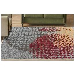 Teppich Kayoom "Milan 425", bunt (multi, rot), B:160cm H:5mm L:230cm, Polypropylen, Teppiche, Teppich, ca. 436.800 Points/qm, Kurzflorteppich, weiche Haptik, hochwertig