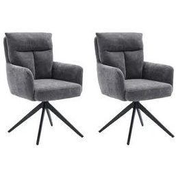 Esszimmerstuhl Home Affaire "Monaco, TOPSELLER", grau (grau, schwarz, grau), B:59cm H:92,5cm T:67,5cm, St&uuml;hle, Esszimmerstuhl, verschiedene Gestelle w&auml;hlbar, Belastbar bis 120 Kg, Topseller