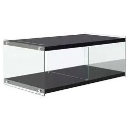 TV-Schrank Kayoom "TV-Tisch Elementary, eckige Form, viel Ablagefl&auml;che", schwarz (schwarz hochglanz), B:120cm H:45cm T:60cm, Schr&auml;nke, TV-Tisch, geh&auml;rtetes Glas, pflegeleicht