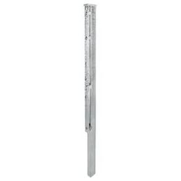 GAH Alberts Zaunpfosten ALBERTS, grau (feuerverzinkt), B:6cm H:175cm T:4cm, Stahl, Zaunpfosten, 60x40 mm f&uuml;r Doppelstabmattenzaun, 175 cm, mit Flacheisen