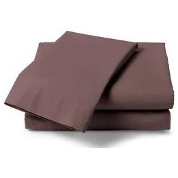 Bettlaken HECKETT & LANE "Elementi", braun (marsala, braun), B:270cm L:290cm, Mako-Satin, Obermaterial: 100% Baumwolle, Bettlaken, Bettlaken, Laken aus 100% Baumwolle, hochwertiges Mako-Satin, Betttuch ab 90x200