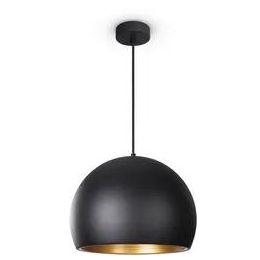 Paco Home Pendelleuchte "JOHN", schwarz (schwarz, gold), 1, &Oslash; 36cm H: 27cm, Leuchten, Pendelleuchte