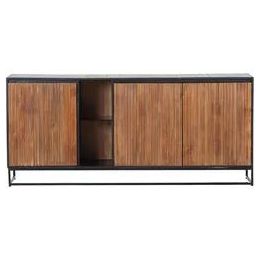 Sideboard GUTMANN FACTORY, braun (schwarz, braun), B:170cm H:75cm T:40cm, Holz teilmassiv, Sideboards, Sideboard