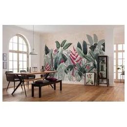 Fototapete Komar "Komar Vlies Fototapete - Soft Jungle - Gr&ouml;&szlig;e 350 x 250 cm", lila (modern), H:1,2m L:2,5m, Vlies, Tapeten