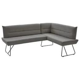 Eckbank Niehoff SITZM&Ouml;BEL "Conny", schwarz (grau, schwarz), B:225cm H:91cm T:161cm, 95%PES 5%NY, Sitzb&auml;nke, Eckbank, mit Micro-Federkern, Bezug Cord, Gestell Kufe, verschiedene Ma&szlig;e