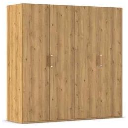 Dreht&uuml;renschrank Rauch "Kleiderschrank Schrank Garderobe Schlafzimmerschrank EVELYN", braun (asteiche), B:201cm H:197cm T:60cm, Holzwerkstoff, Schr&auml;nke, Dreht&uuml;renschrank, in elegantem Stil, viel Stauraum 4 Breiten und 2 H&ouml;hen MADE IN GERMANY