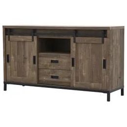 Sideboard OMG DESIGN "Stanley", braun (espresso), B:150cm H:85cm T:45cm, Spanplatte, Sideboards, Sideboard, in zwei Breiten, mit viel Stauraum