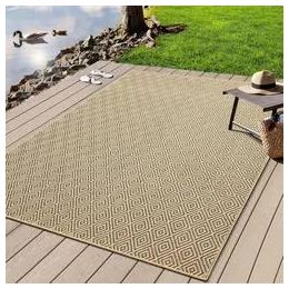 Teppich MERINOS "Kenzy", beige (natur), B:120cm H:10mm L:170cm, Polypropylen, Teppiche, Teppich, robuster In- und Outdoor Teppich im nat&uuml;rlichen Jute-Look, wetterfest
