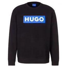 HUGO BOSS Sweatshirt HUGO BLUE "Classic Crew", Damen, Gr. L, schwarz, Sweatware, Obermaterial: 100% Baumwolle, bedruckt, normal, Rundhals, angesetztes B&uuml;ndchen, Sweatshirts Sweatshirt, mit Frontprint, Relaxed Fit
