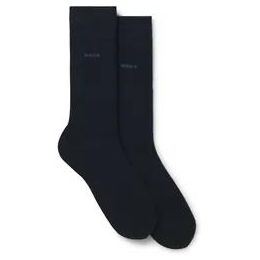 Businesssocken BOSS "2P RS Bamboo 1027", Herren, Gr. 39-42, blau (dunkelblau 401), Viskose, unifarben, elastisch, Socken, mit Strickb&uuml;ndchen