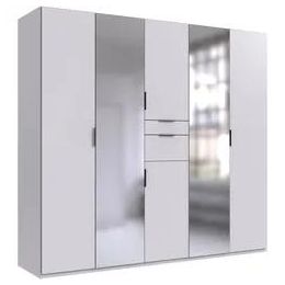 Dreht&uuml;renschrank wimex "Moldau Kleiderschrank mit Spiegel Schlafzimmerschrank", wei&szlig;, B:225cm H:208cm T:58cm, Holzwerkstoff, Schr&auml;nke, Dreht&uuml;renschrank