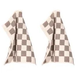 Seiftuch Pad "CHESS, 30x30 cm", schwarz (charcoal), B:30cm L:30cm, Frottee, Frottee, Handt&uuml;cher, 2-tlg. Set, Made in Europe, 100% Baumwolle, modernes Karo Design