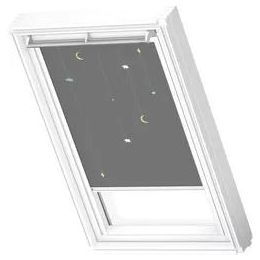Verdunklungsrollo Velux "DKL 4665SWL, Motiv: Kids Mobile", wei&szlig; (kids mobile, wei&szlig;), SK08, stufenlos positionierbar, Polyester, Rollos, Verdunklungsrollo, wei&szlig;e F&uuml;hrungsschienen & Griffleiste