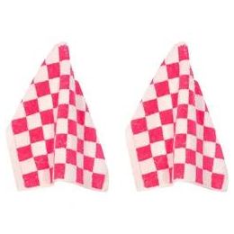 Seiftuch Pad "CHESS, 30x30 cm", pink, B:30cm L:30cm, Frottee, Frottee, Handt&uuml;cher, 2-tlg. Set, Made in Europe, 100% Baumwolle, modernes Karo Design