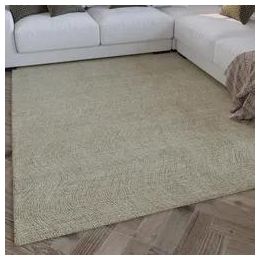 Wollteppich Wecon Home "Hamptons THIRTEEN", beige (sand beige), B:200cm H:10mm L:300cm, Schurwolle, Teppiche, L&auml;ufer, Schurwolle, Kurzflor, Wohnzimmer, Schlafzimmer, elegant, Welle