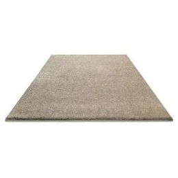Hochflor-Teppich Wecon Home "Manta", beige (sand beige), B:140cm H:25mm L:200cm, Polyester, Teppiche, L&auml;ufer, Langflor maschinell gewebt, robust, Wohn- & Schlafzimmer, uni