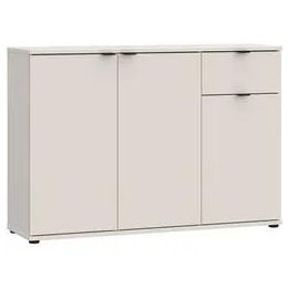 Sideboard FORTE "Ganymede", beige (sand), B:119,8cm H:82,3cm T:34,1cm, Spanplatte, Sideboards, Sideboard, Sideboard, Stauraum, Schublade; Metallgriffe, 4 Dekore, Breite 119,8cm