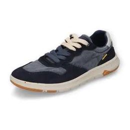 Sneaker Camel Active, Herren, Gr. 42, blau (navy), Textil, Veloursleder, Schuhe Sneaker, Schn&uuml;rschuh, Freizeitschuh, Chunky Sneaker mit Jeansoptik