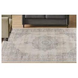 Teppich Kayoom "Milan 125", grau, B:80cm H:5mm L:150cm, Polypropylen, Teppiche, Teppich, ca. 436.800 Points/qm, Kurzflorteppich, weiche Haptik, hochwertig